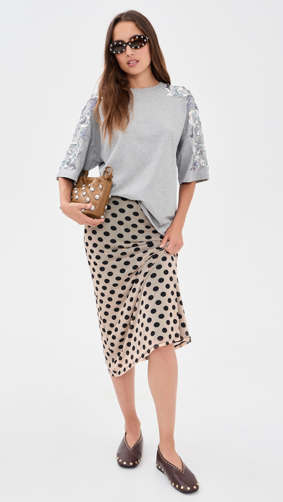 ESSENTIEL ANTWERP ESSENTIEL ANTWERP Embroidered Sequin T-Shirt